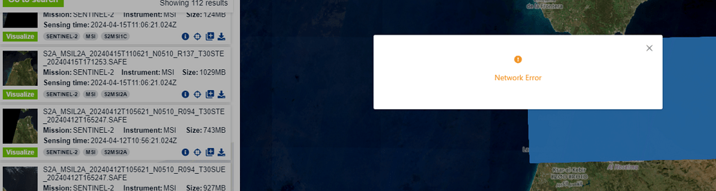 Sentinel-1 and Sentinel-2 Data Download Failed - Copernicus Browser ...